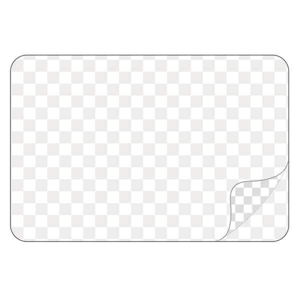 Rectangle - Clear Vinyl Stickers – Nameplates.co.uk
